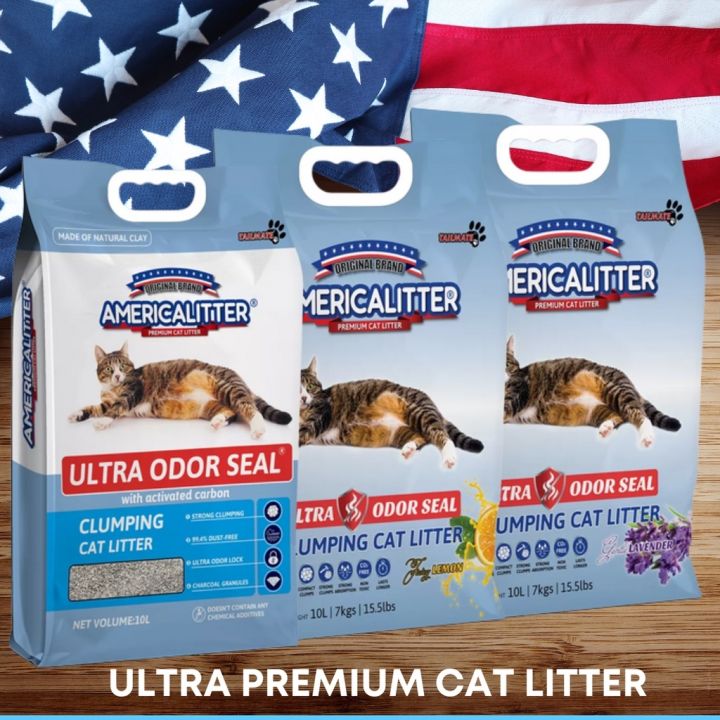 2023】 10 liters AmericaLitter ultra premium cat litter sand 10L seal ...