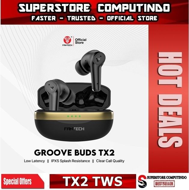 Fantech TWS Earphone Bluetooth True Wireless GROOVE BUDS+ TX2 | Lazada ...