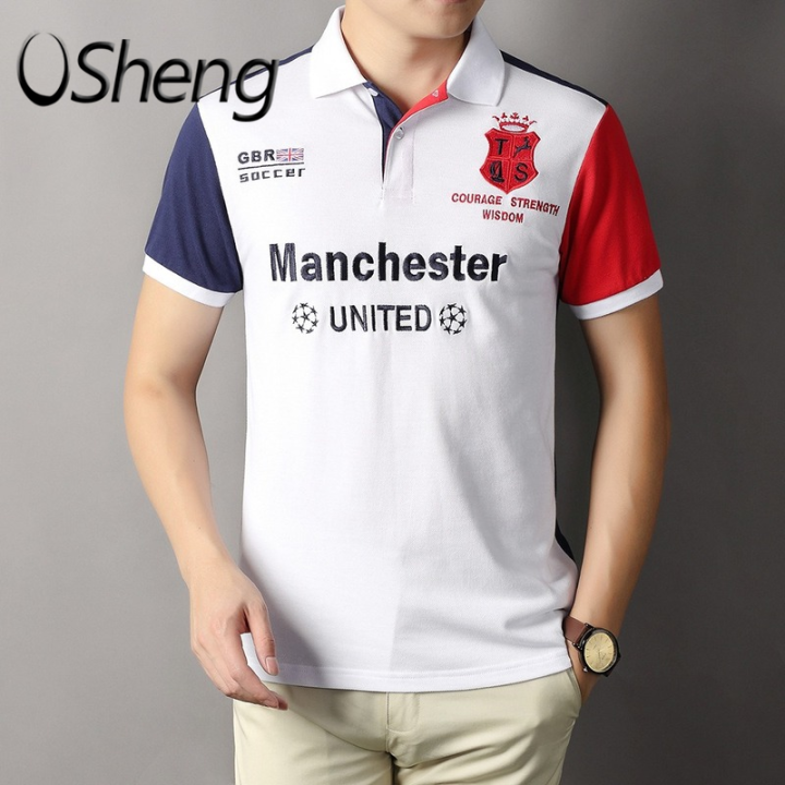 VSheng 2022 S To 6XL เสื้อโปโลไซส์ใหญ่ชายคอ T เสื้อสำหรับชายแมนเชสเตอร์ ...