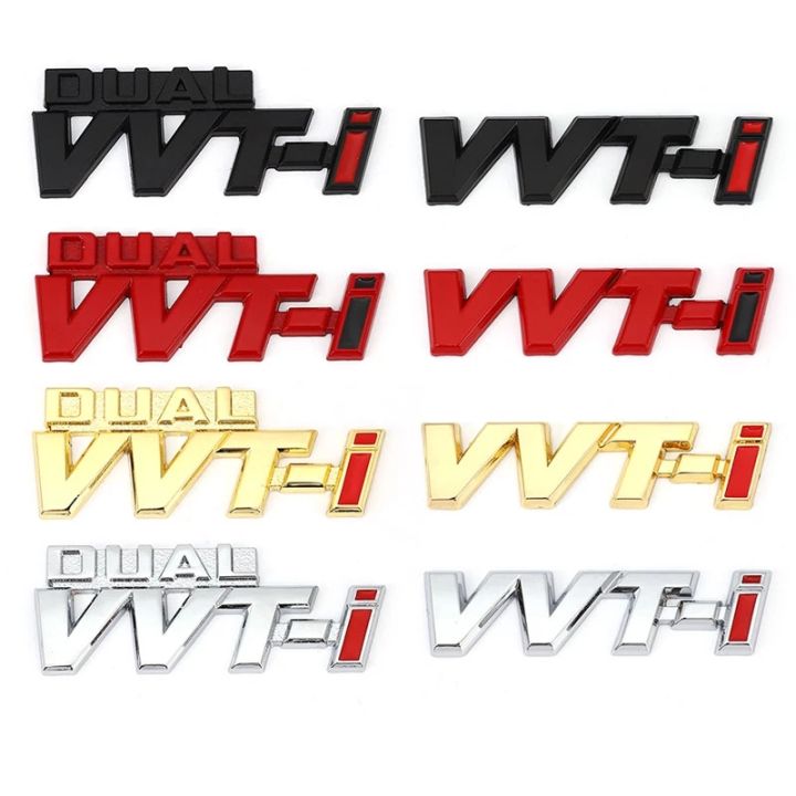 DUAL VVT-i logo VVTI emblem Rear trunk badge Side sticker for Toyota ...