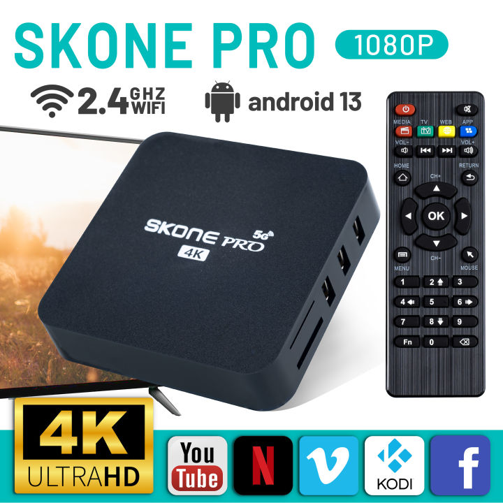 Smart TV Box Pro 4K 64GB+512GB 2.4G/5G Quad Core CPU Latest Version ...