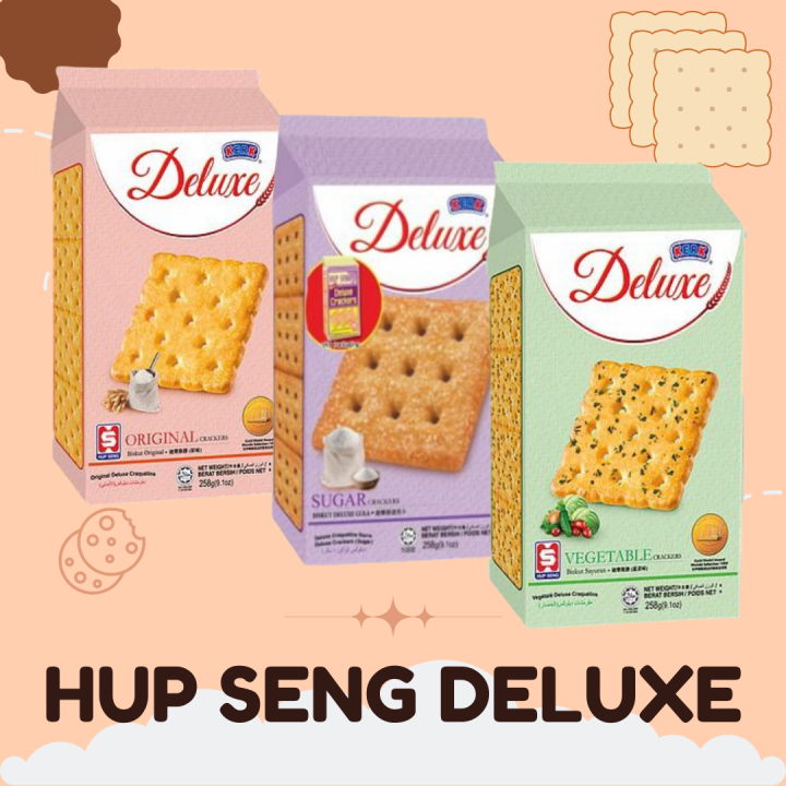 Hup Seng Kerk Deluxe Original/Sugar/Vegetable Crackers-168 g | Lazada