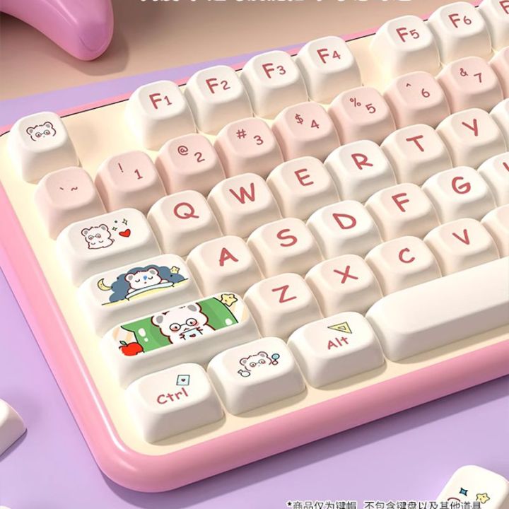 【Keycap only】kính Bear keycap màu hồng dễ thương phim hoạt hình 138 ...