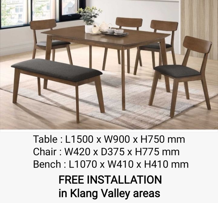 Q 10 Solid Wood 1+6 Dining Set / 1+6 Solid Wood Dining Set / Solid Wood ...