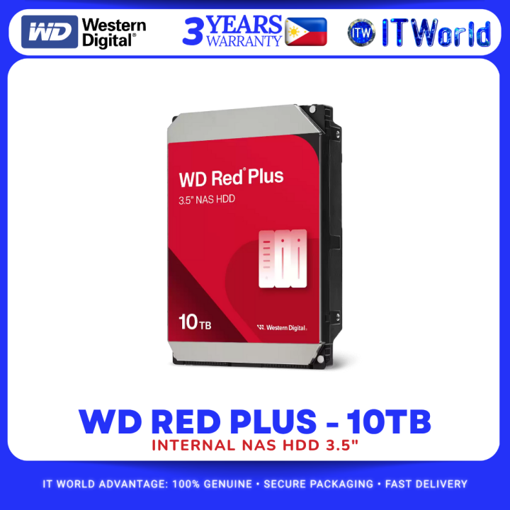 Western Digital WD Red Plus 10TB 3.5" NAS HDD / 7200RPM / 512MB Cache ...