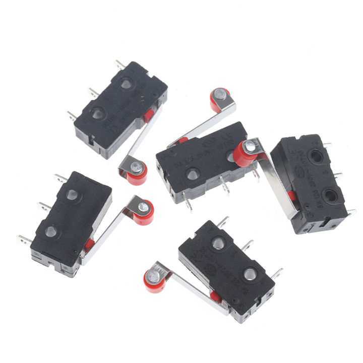 haonuoke 10 Pcs 250V 5A 3 Pin Tact Switch KW11-3Z Sensitive Micro Switch With Wheel Limit Switch ...