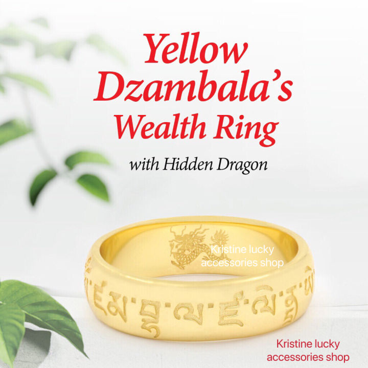 Fengshui Yellow Dzambala’s Wealth Dragon Ring | Lazada PH