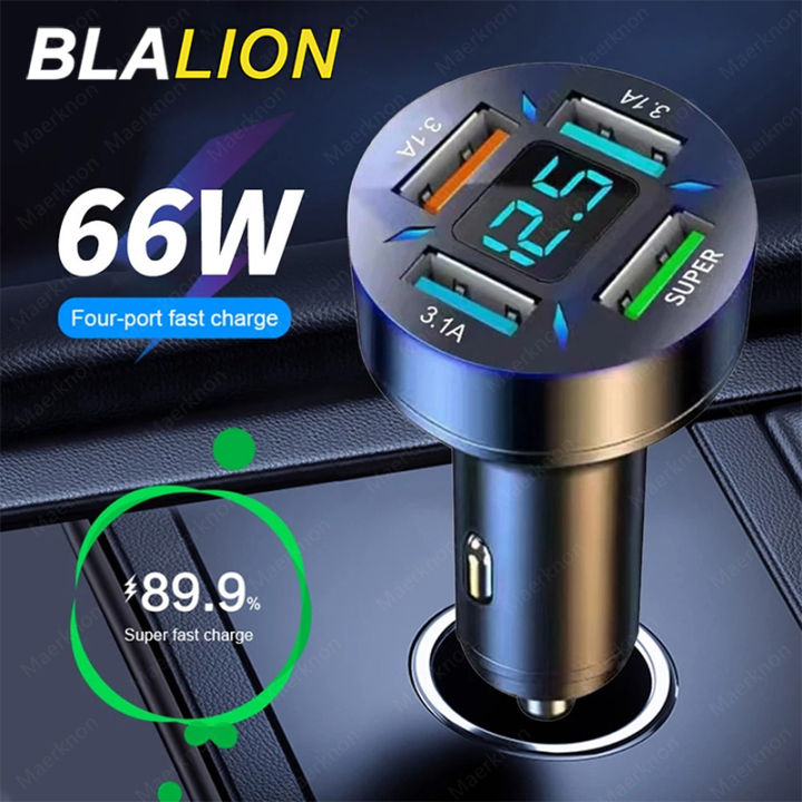 12v 24v Car Charger Fast Charging QC3.0 PD 4 USB Multiple Ports ...