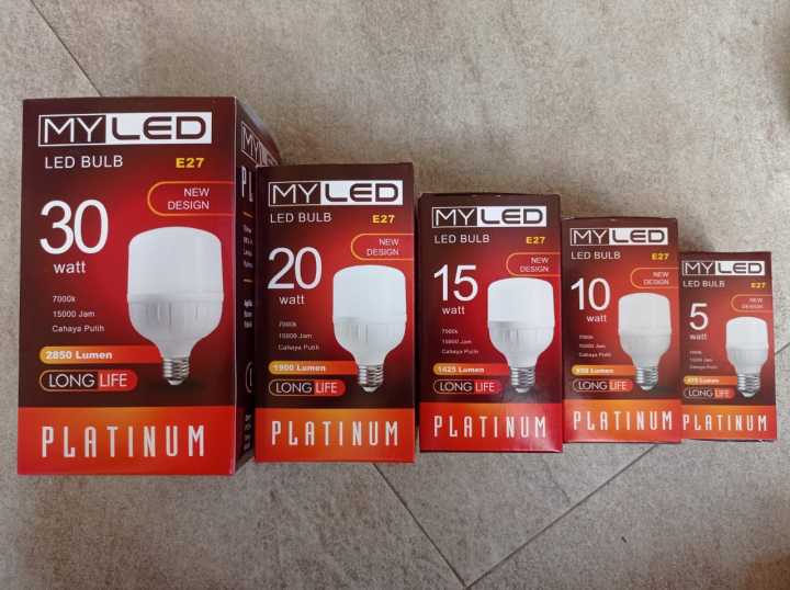 Lampu LED Murah Bohlam LED MYLed PLATINUM Cahaya Putih | Lazada Indonesia
