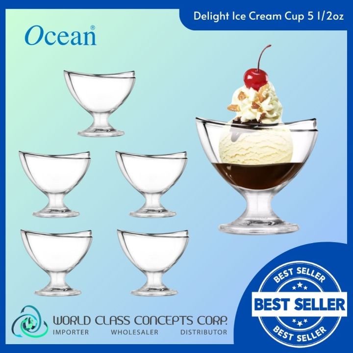 Ocean Glassware Delight One Scoop Ice Cream Cup 5 1/2oz Set of 6(SM ...