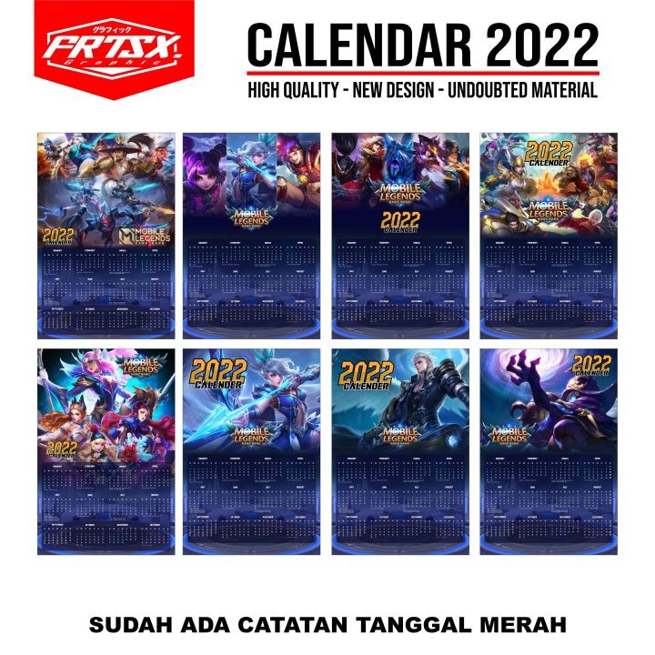 Kalender 2022 Karakter ML | Calendar 2022 | Kalender Mobile Legend ...