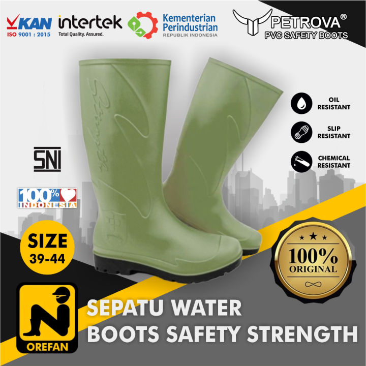 Sepatu Boots Proyek SNI Kualitas Tinggi WATTER STRENGTH WATERBOOTS ...