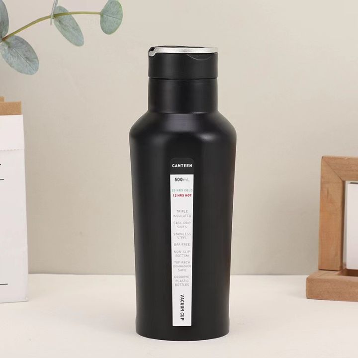 Termos Stainless Steel Kekinian Vacuum Flask 4 Sisi Datar Canteen ...