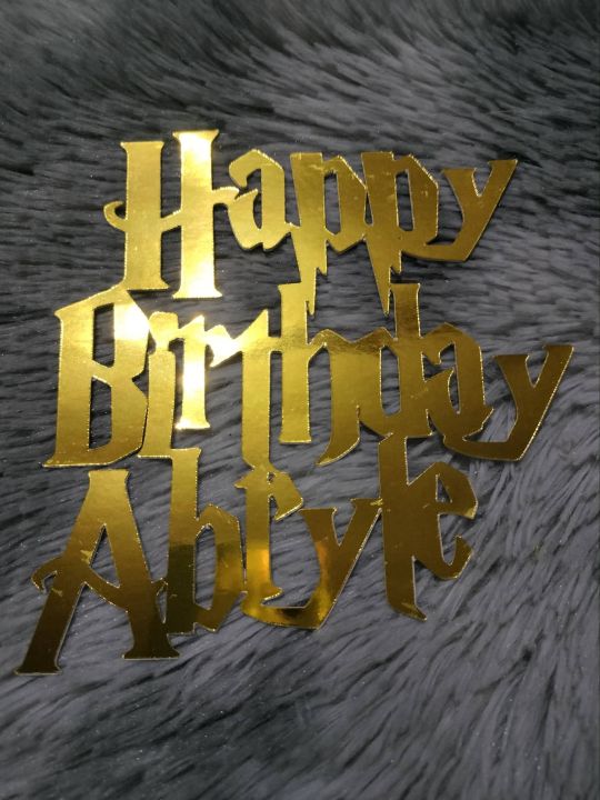 Customized/Personalized Cake topper (METALLIC cARDSTOCK 300gsm) WITH ...