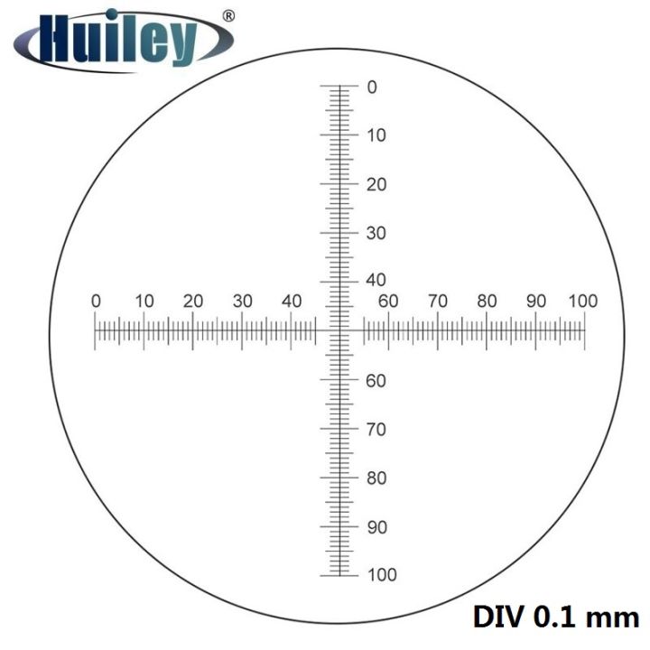 DIV 0.1 mm Eyepiece Micrometer for Microscope Ocular Calibration ...