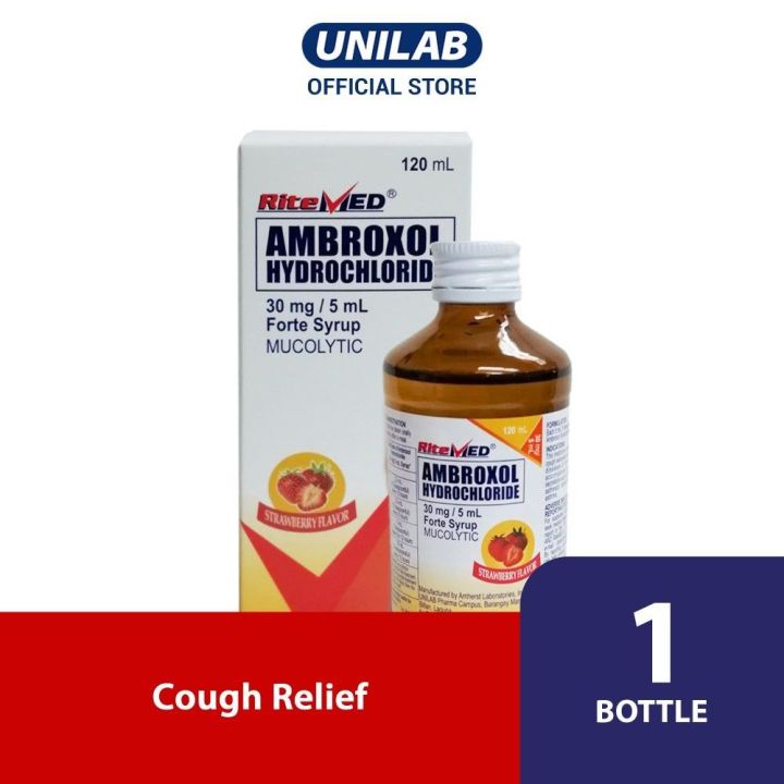 Unilab - RiteMED Ambroxol 30mg Syrup 120mL 1 Bottle (Cough Relief ...