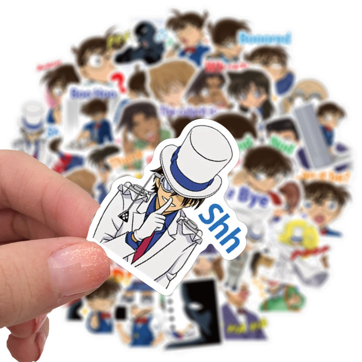 50pcs Anime Detective Conan Waterproof Sticker For Luggage Wall Car ...