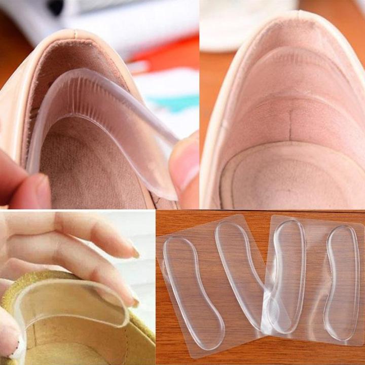 2Pcs Silicone Gel Shoe Heel Protector High Heel Shoes Heel Pad Stick ...