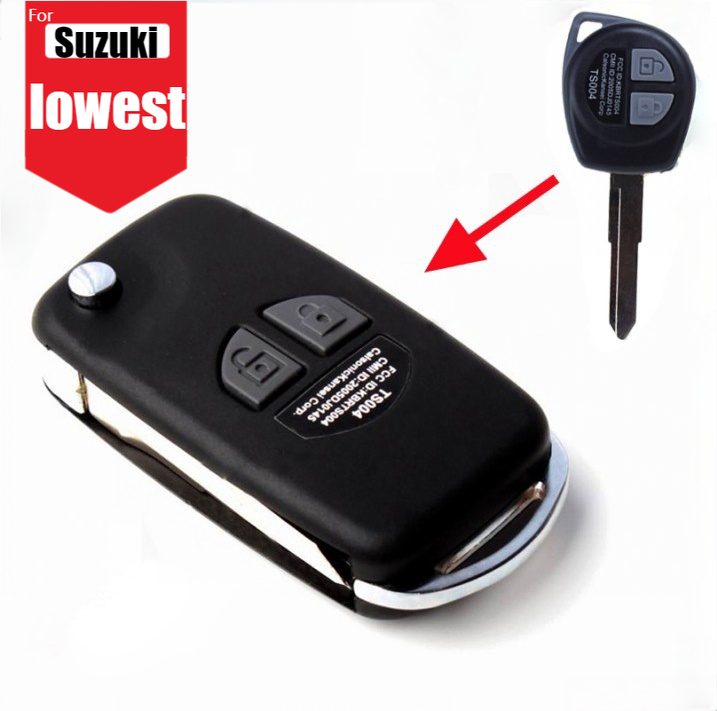 Folding Remote Key Case Shell for SUZUKI JIMNY SX4 Swift 2 Button Flip ...
