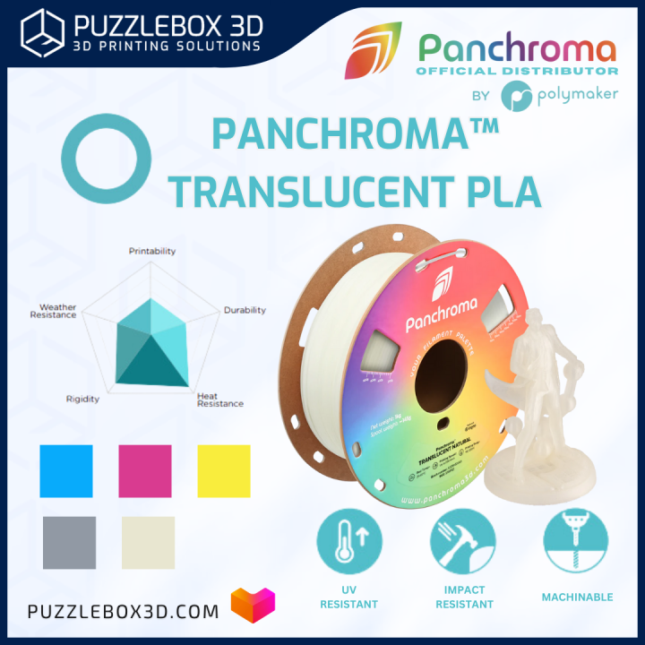 Polymaker Panchroma Translucent PLA 3D Printing Filament Pastel Color ...