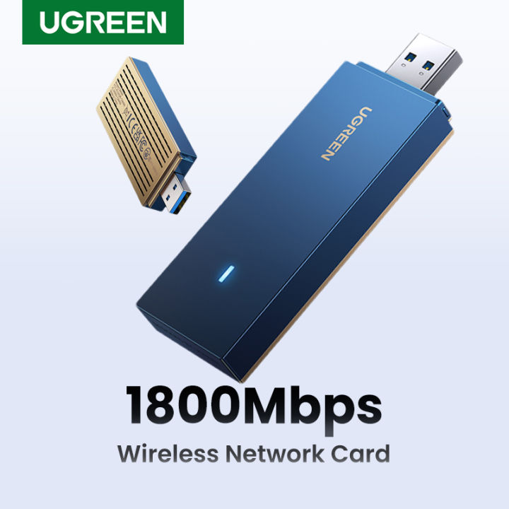 Ugreen อุปกรณ์รับสัญญาณไวไฟ Ax1800 Usb Wifi 6 Adapter For Pc Laptop