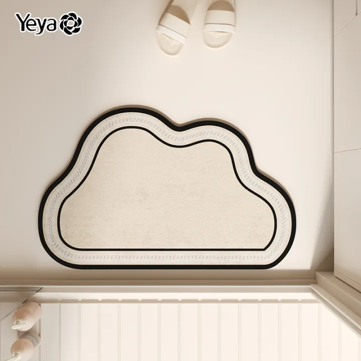 YEYA พรมปูพื้นห้องน้ำที่ทันสมัยดูดซับน้ำได้ดีและแห้งเร็ว | Lazada.co.th