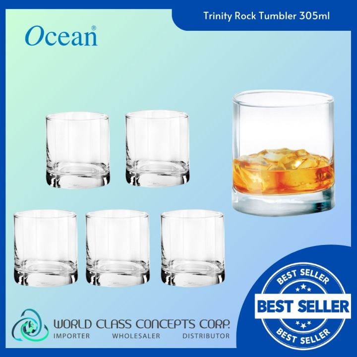 Ocean Glassware Trinity Rock Whisky Glass 305ml/ 10 3/4oz Set of 6 | Lazada PH