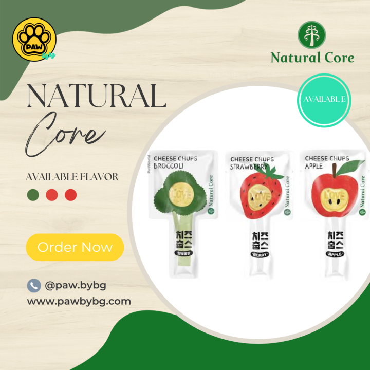 [พร้อมส่ง] Natural Core Cheese Chups ขนมสุนัข แบบแท่ง ชีสแท่ง ผสมผักและ ...