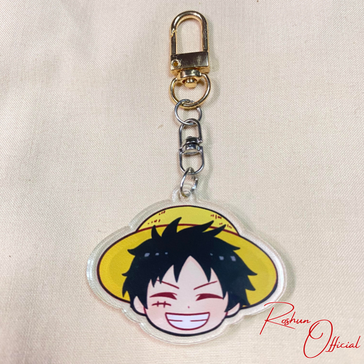Roshun Gantungan Kunci Akrilik Keychain Acrylic One Piece Luffy ...