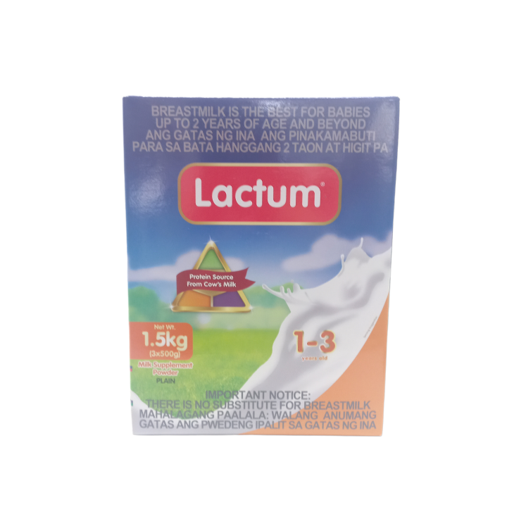 Lactum 1+ 1-3 Years Old 1.5kg Plain Milk Supplement Powder | Lazada PH