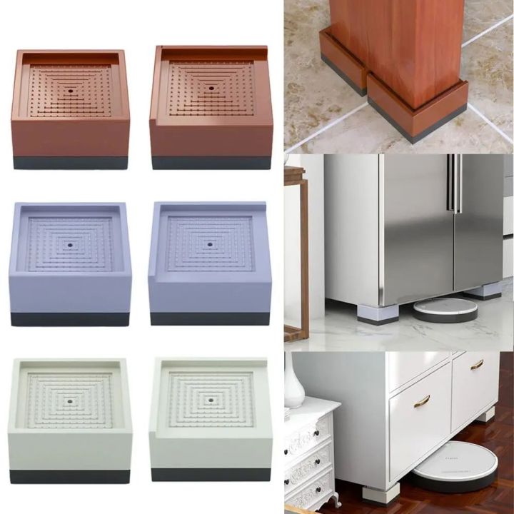 1/4pcs Adjustable Desk Lifts Leg Extenders Bed Furniture Risers Anti ...