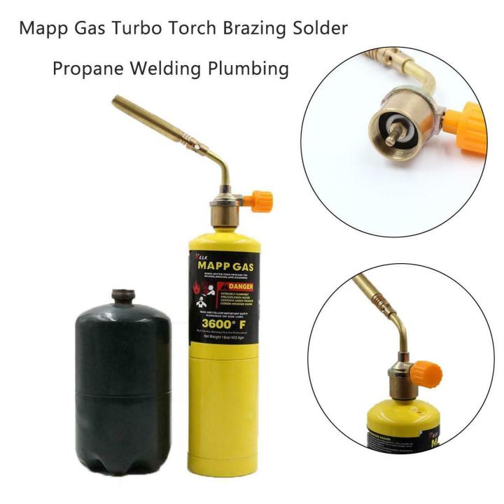 【mapp Gas Torch 】Mapp Gas Ignition Turbo Torch Brazing Solder Propane ...