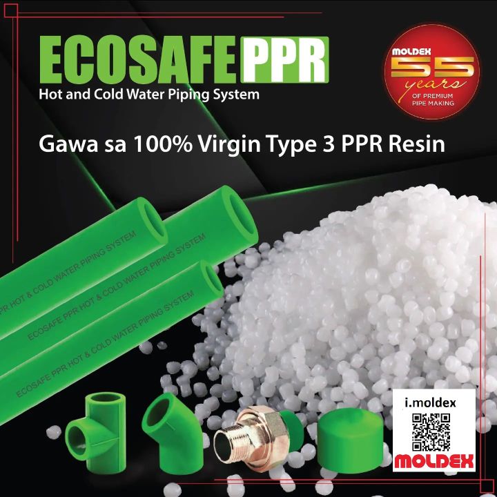 MOLDEX Ecosafe PPR PN-20 Pipes pre cut meter hot & cold | Lazada PH