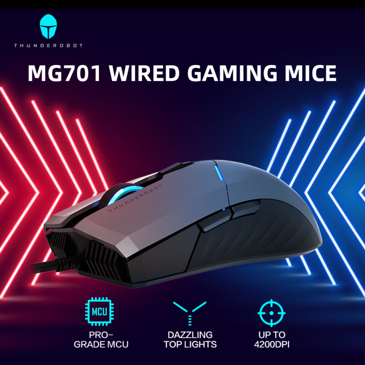 ThundeRobot MG701 Wired Gaming Mouse, ML703 Dual Mode Wired/2.4G ...