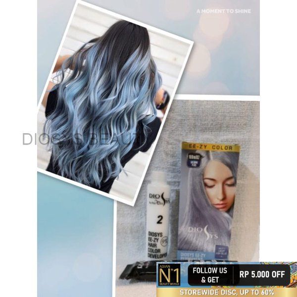 NEW DIOSYS LIGHT ASH BLUE cat rambut semir pewarna rambut dio sys ...