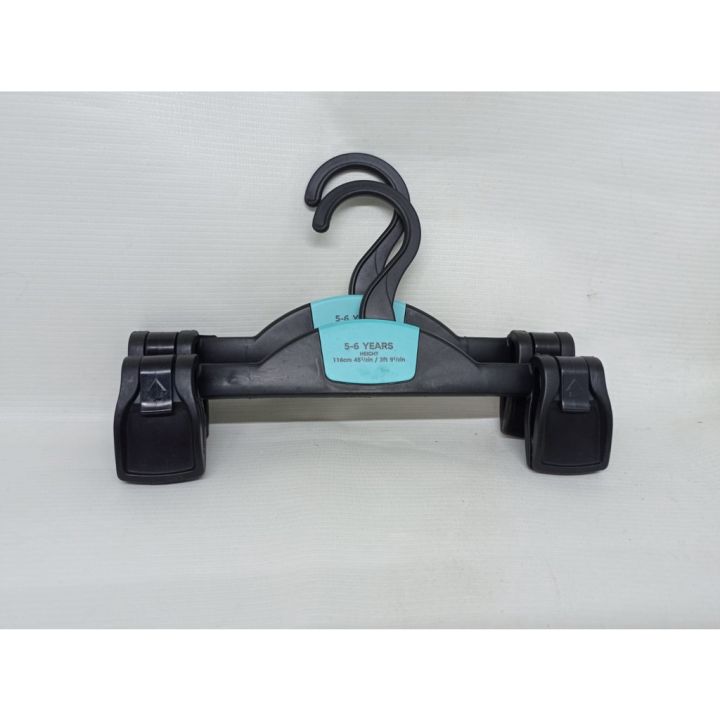 12 hanger Jepit untuk celana atau rok anak lebar 22-25 cm warna hitam ...