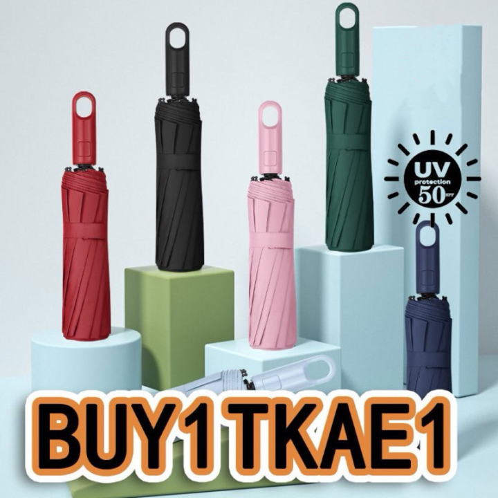 BUY 1 TAKE 1 Automatic Umbrella 8 Ribs Ring Umbrella | Lazada PH