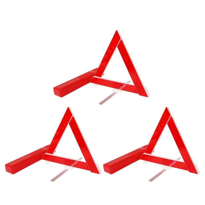 Warning Triangle,Reflective Warning Road Safety Triangle Kit, Pack of 3 ...