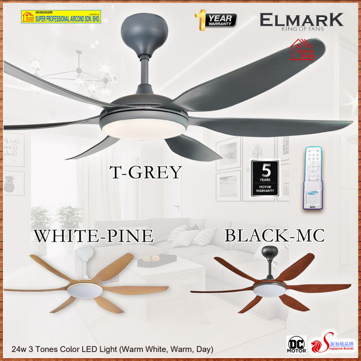 Elmark Ceiling Fan Optimus Prime 56 inch Remote Control ((DC Motor)) 6 Blade Ceiling Fan With ...