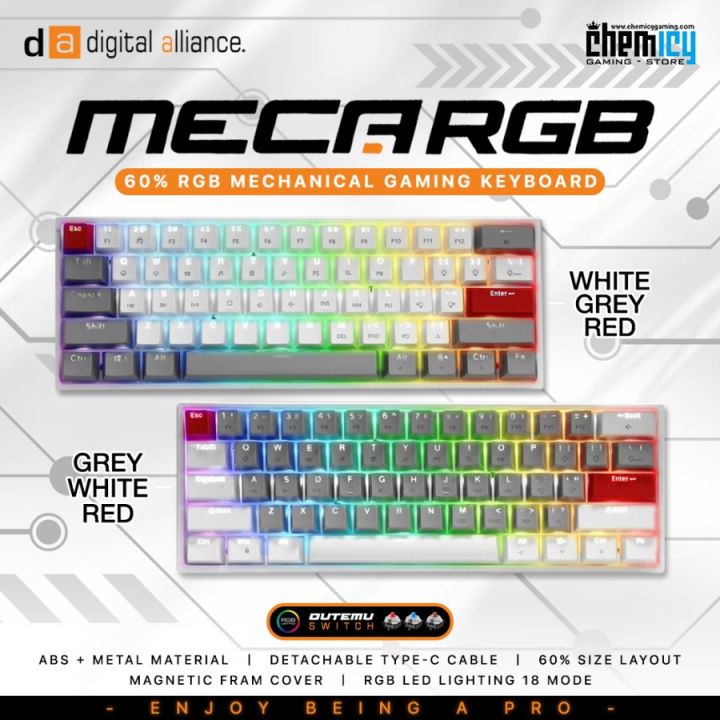Digital Alliance Meca 6 RGB 60% Mechanical Gaming Keyboard | Lazada ...