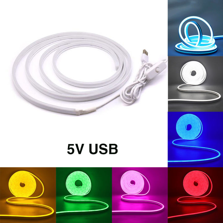 Home Taste Powered USB 5V Flexible Neon Light 2835 120Leds/m Ribbon LED ...
