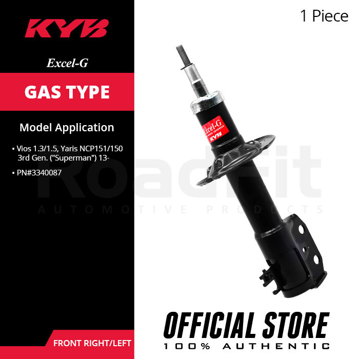 Roadfit KYB Excel-G Gas Shock Absorbers for Toyota Vios 1.3/1.5 ...