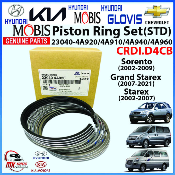 [GENUINE] Piston Ring Set. Standard. CRDI.D4CB. for Starex(2002-2007 ...