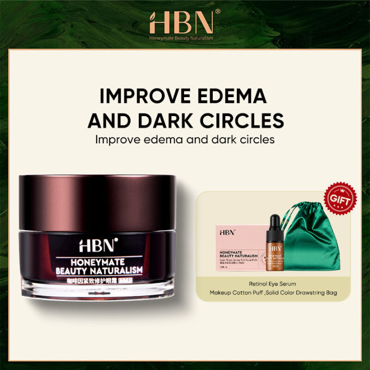 HBN·Caffeine Firming Eye Cream Anti-Swelling Anti-Sugar Anti-Oxidant Lightens Dark Circles 15g ...