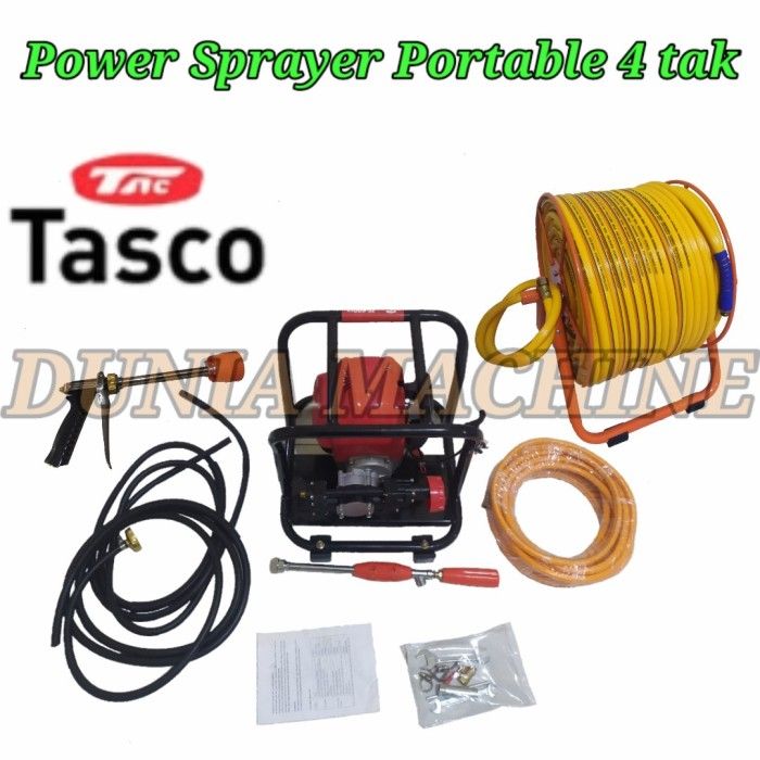 Power sprayer portable tasco 4 tak TF 600 TX komplit selang 100 meter ...