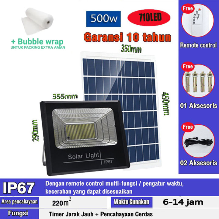 2023 Baru 1000W/500W/300W/100W Smart Solar LED Light Dengan Solar Reflektor Outdoor Surya Lampu ...