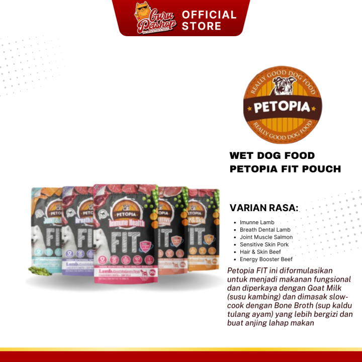 Petopia Fit Pouch 90Gr Makanan Anjing Basah Wet Food Dog Food Petopia ...