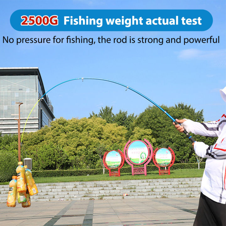 5 Section Super Hard Sea Rod Set Portable Sea Fishing Rod Fiberglass ...