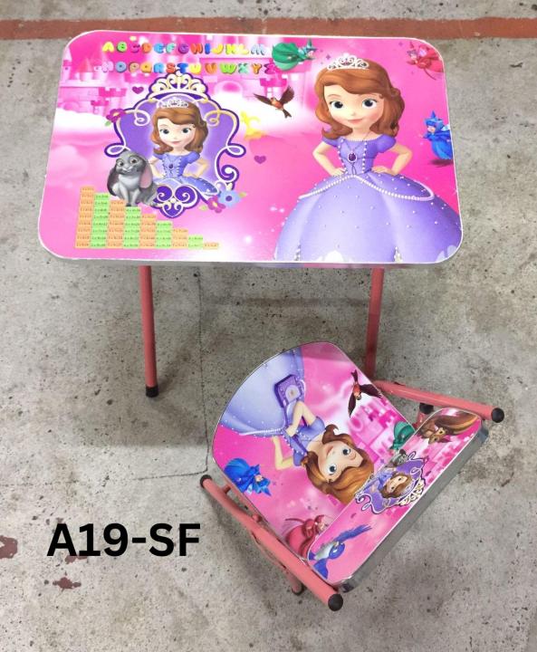 Children's Small Table Set cartoon table with chair comfy for Toddlers ...