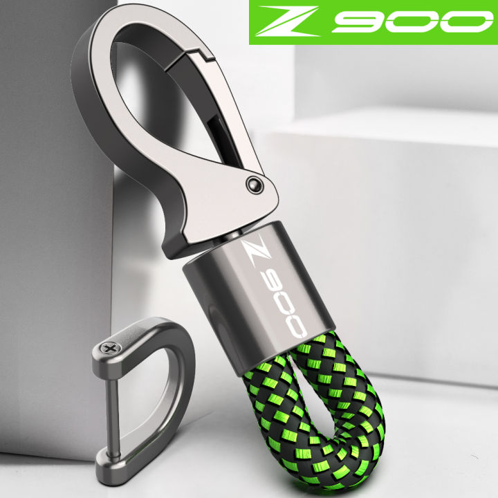 Metal leather keychain for KAWASAKI Z Z125 Z250 Z300 Z400 Z650 Z750 ...